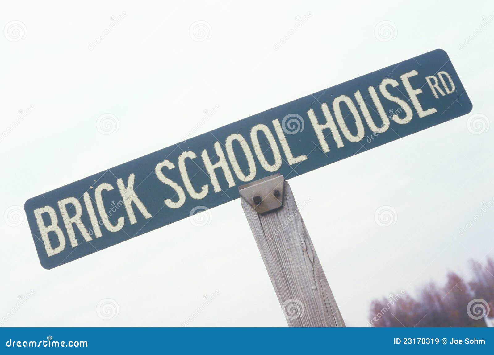 Brick School House sign stock image. Image of road, names - 23178319