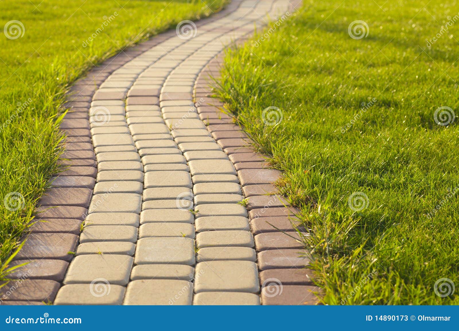 Brick Sidewalk stock image. Image of curve, footpath - 14890173