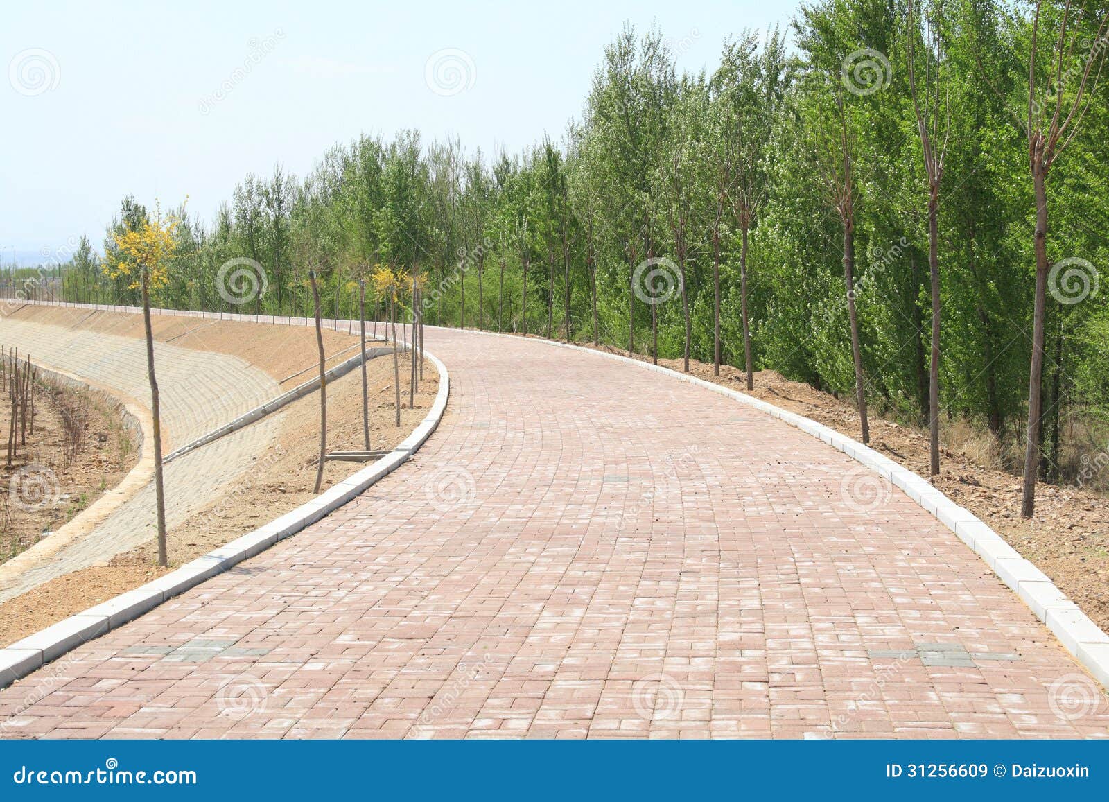 Brick Sidewalk stock image. Image of ground, brick, harmony - 31256609