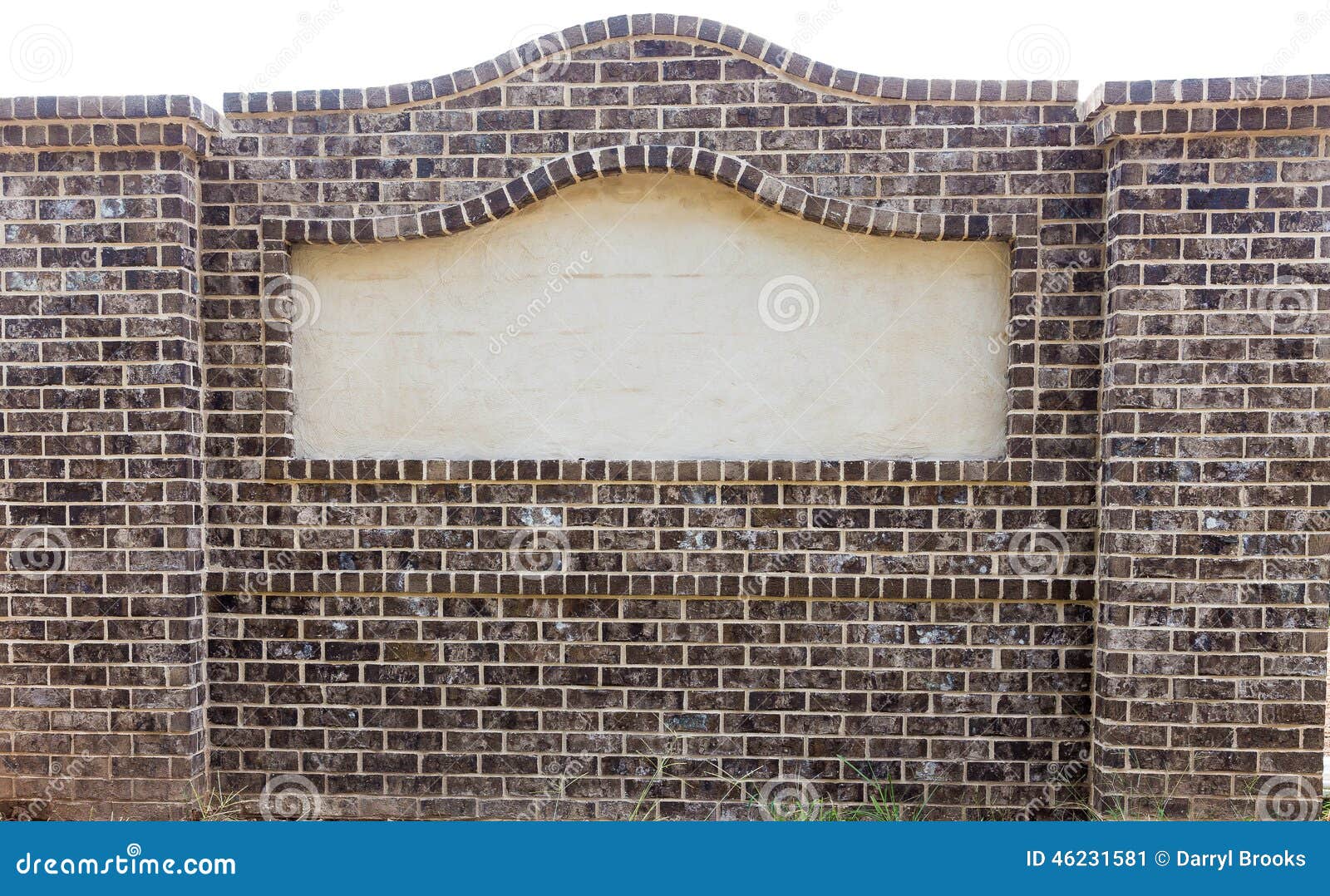 Red Brick Sign On Background With A White Neo-Renaissance Facade And An ...