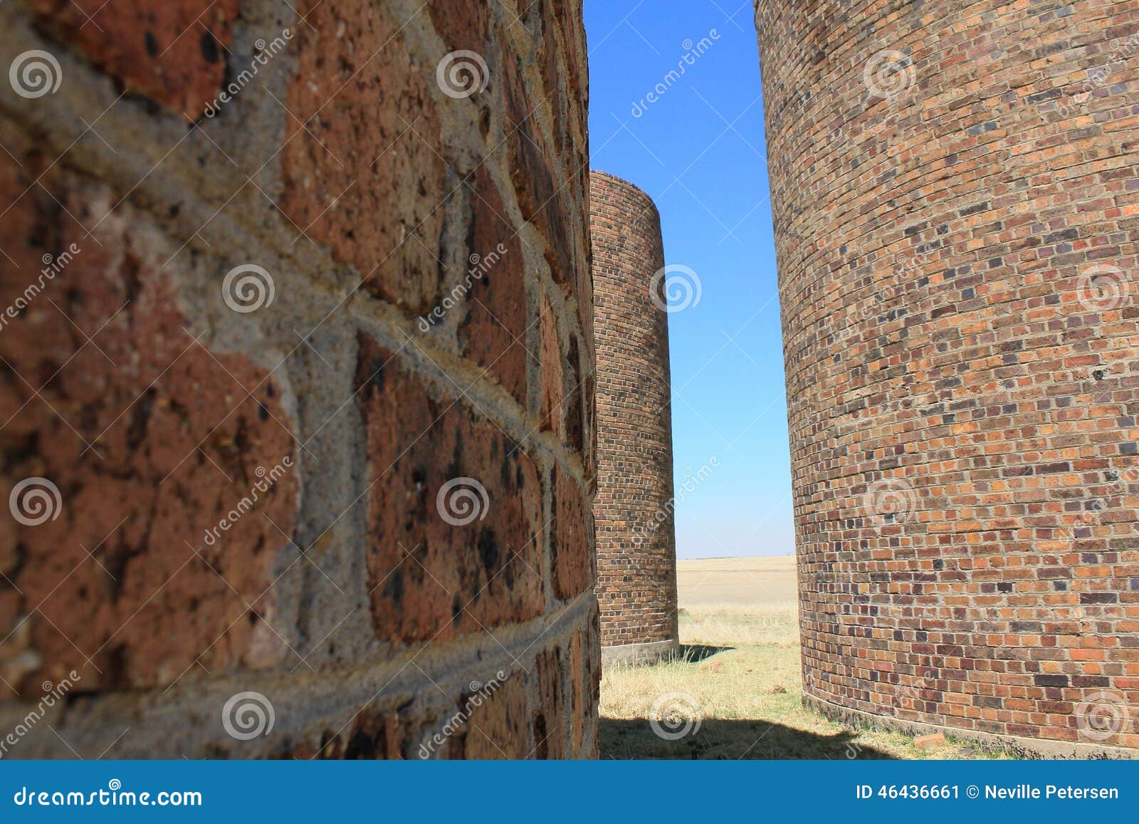 Brick Silo stock image. Image of round, traditional, harvest - 46436661