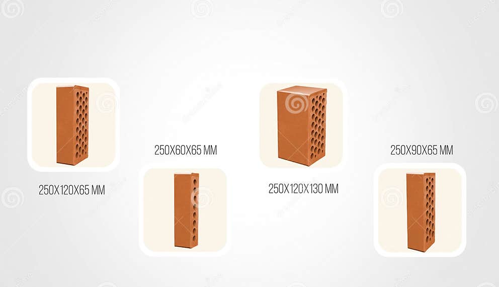Brick Sizes Shape and Linear Dimensions Stock Illustration ...