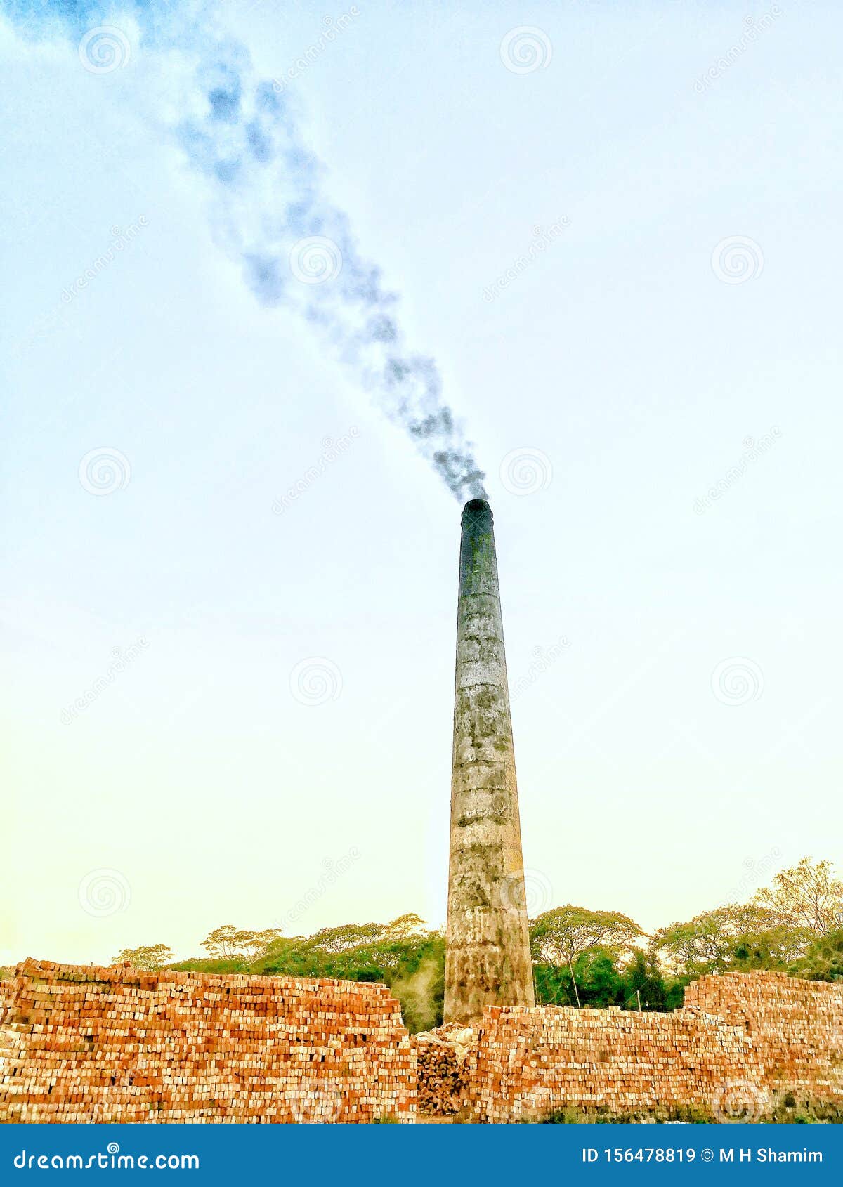 Brick stock image. Image of pillar, opensky, brick, highpillar - 156478819