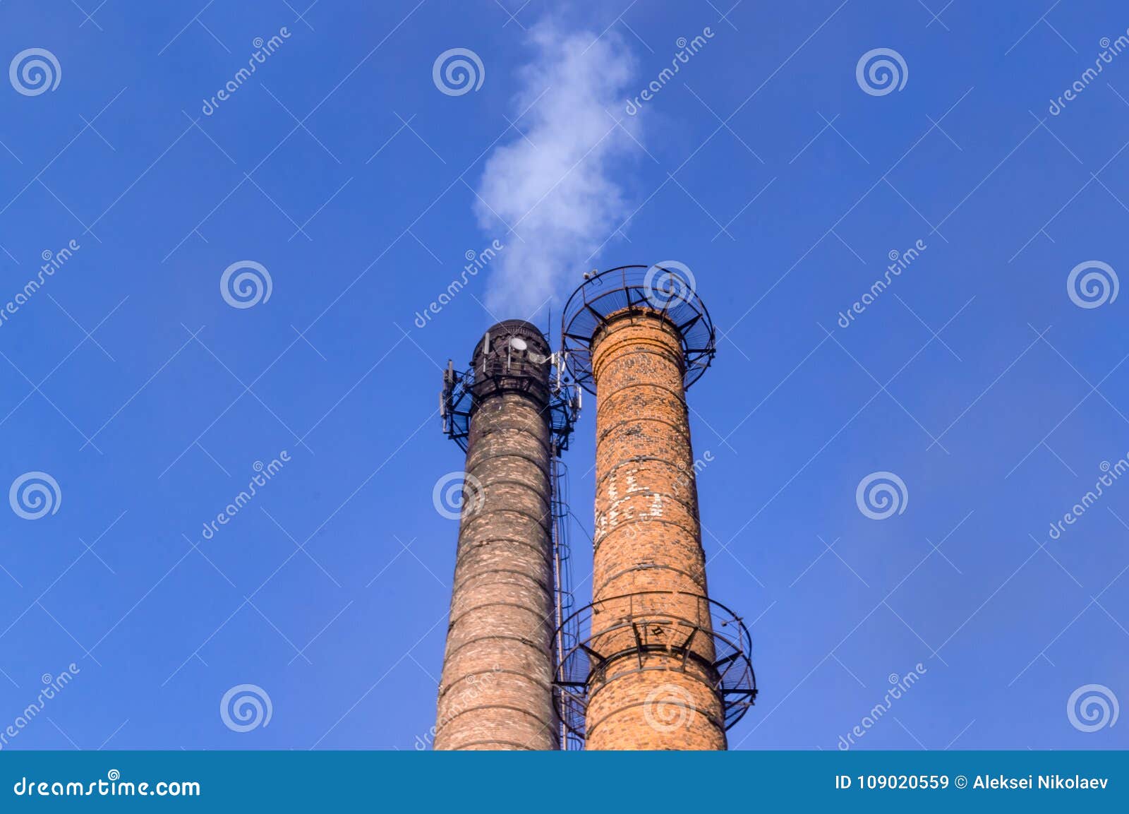 Brick smoke stack 3 stock image. Image of disused, energy - 109020559