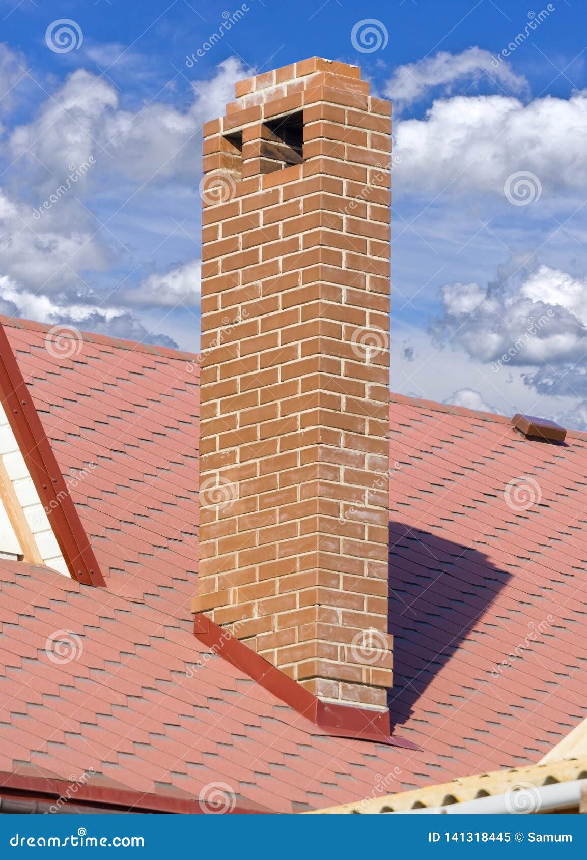 Big brick smokestack stock image. Image of isolated - 141318445