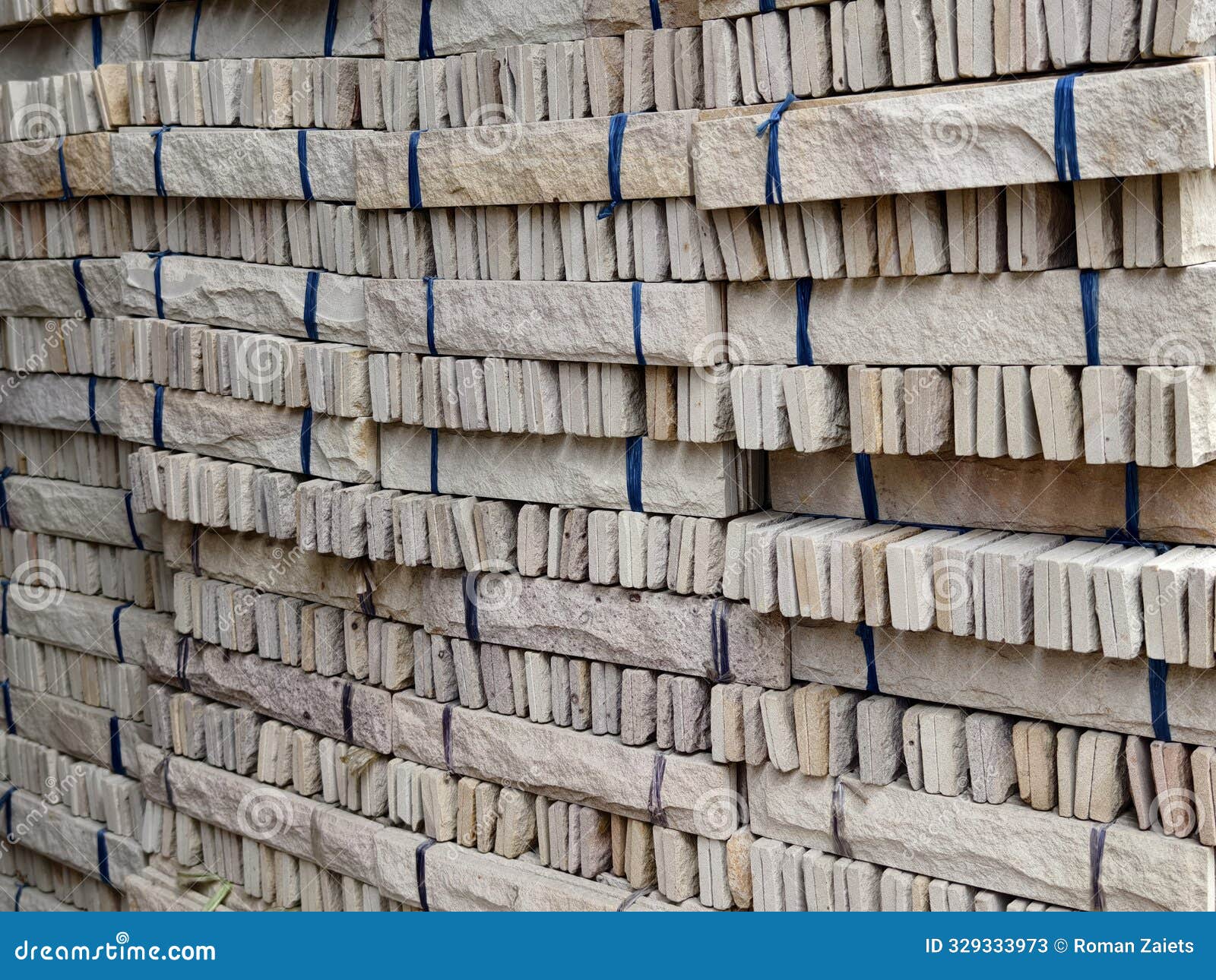 Brick Stack Tied with Ropes for Construction and Building Purposes ...