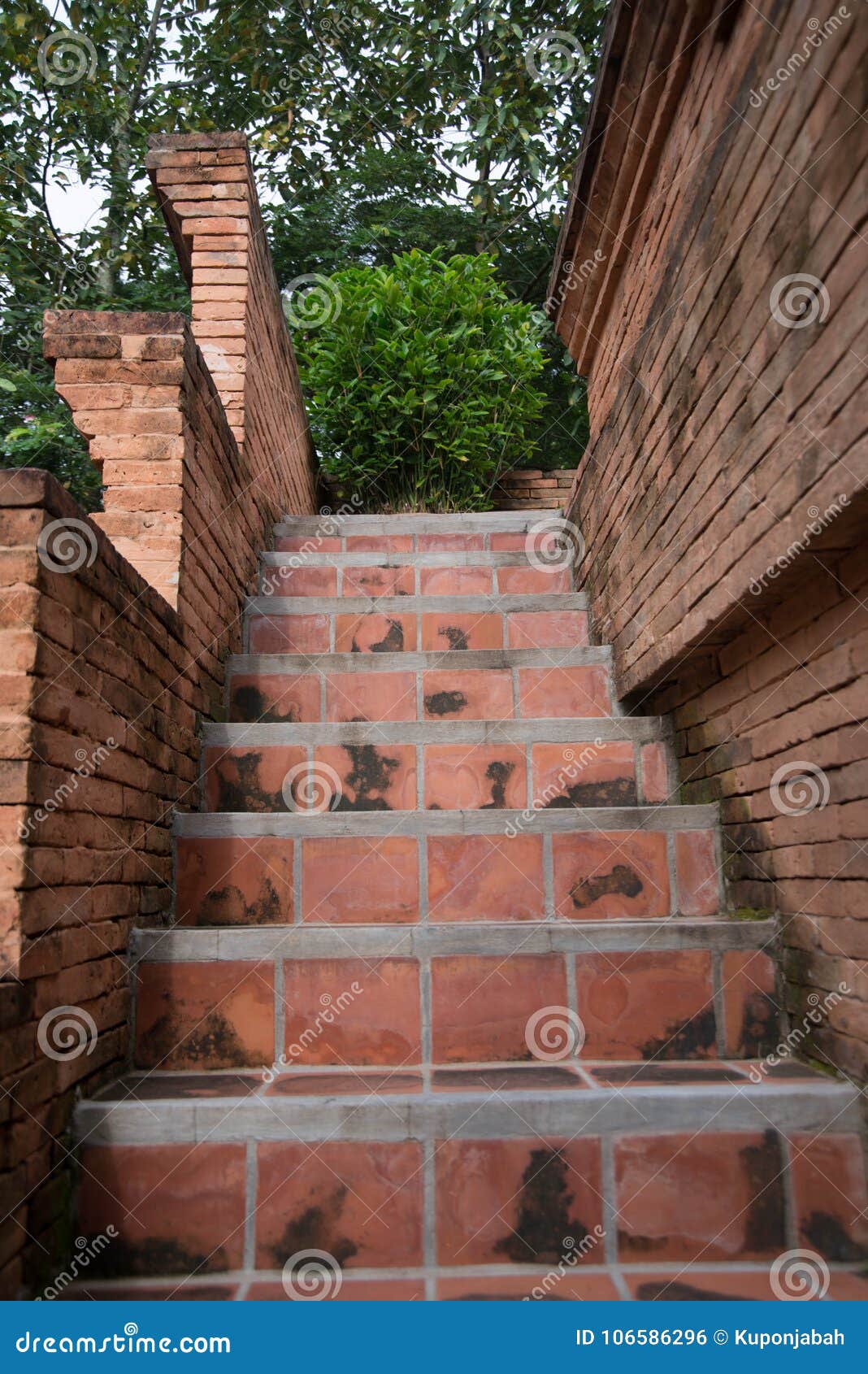 Brick stair stock photo. Image of brick, house, stair - 106586296