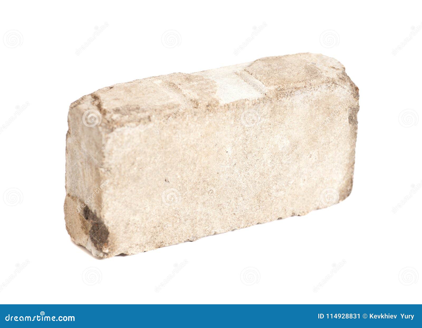 Brick Isolated on White Background Stock Image - Image of cement ...