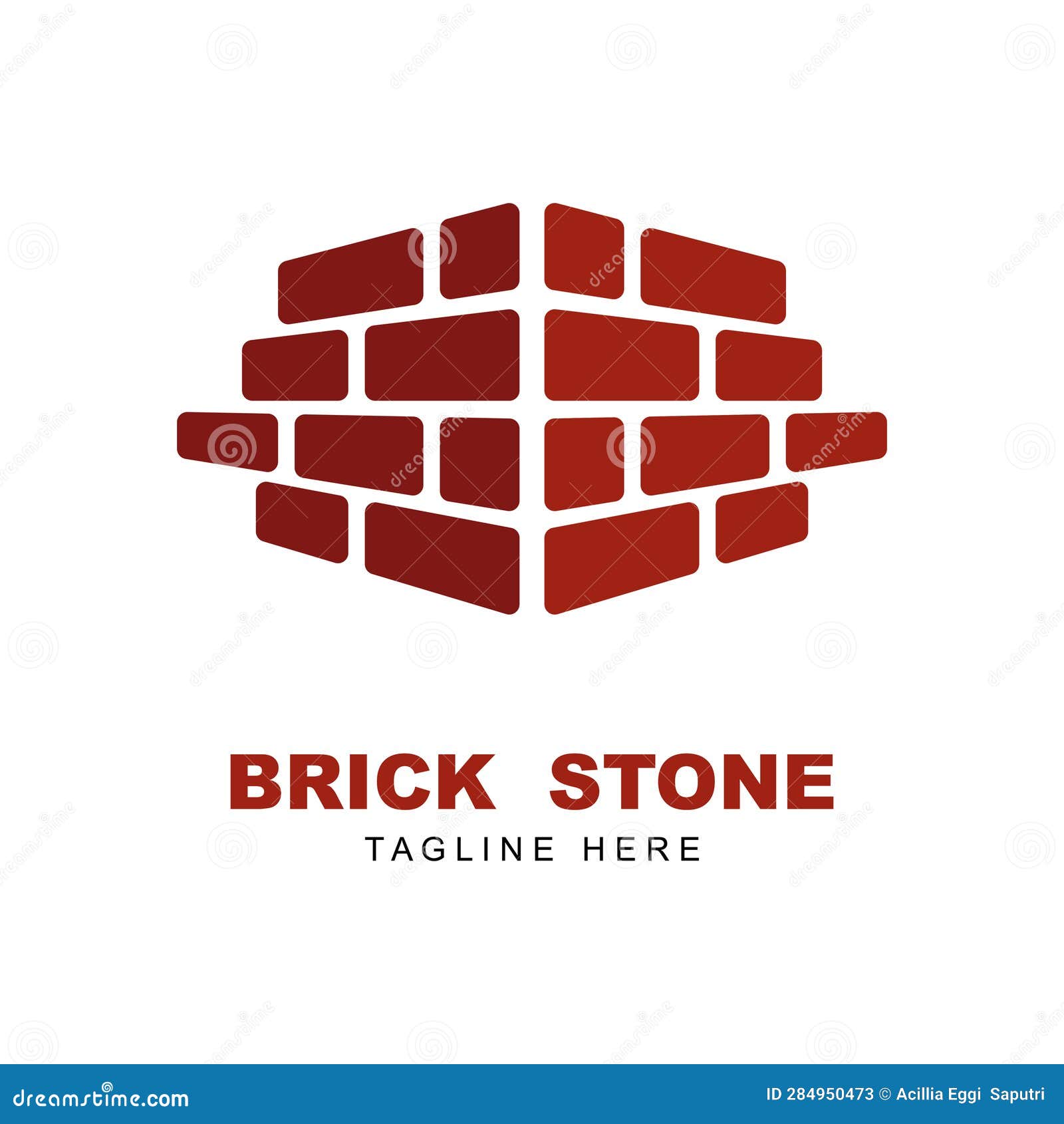 Brick Stone Logo Icon Vector Stock Vector - Illustration of company ...