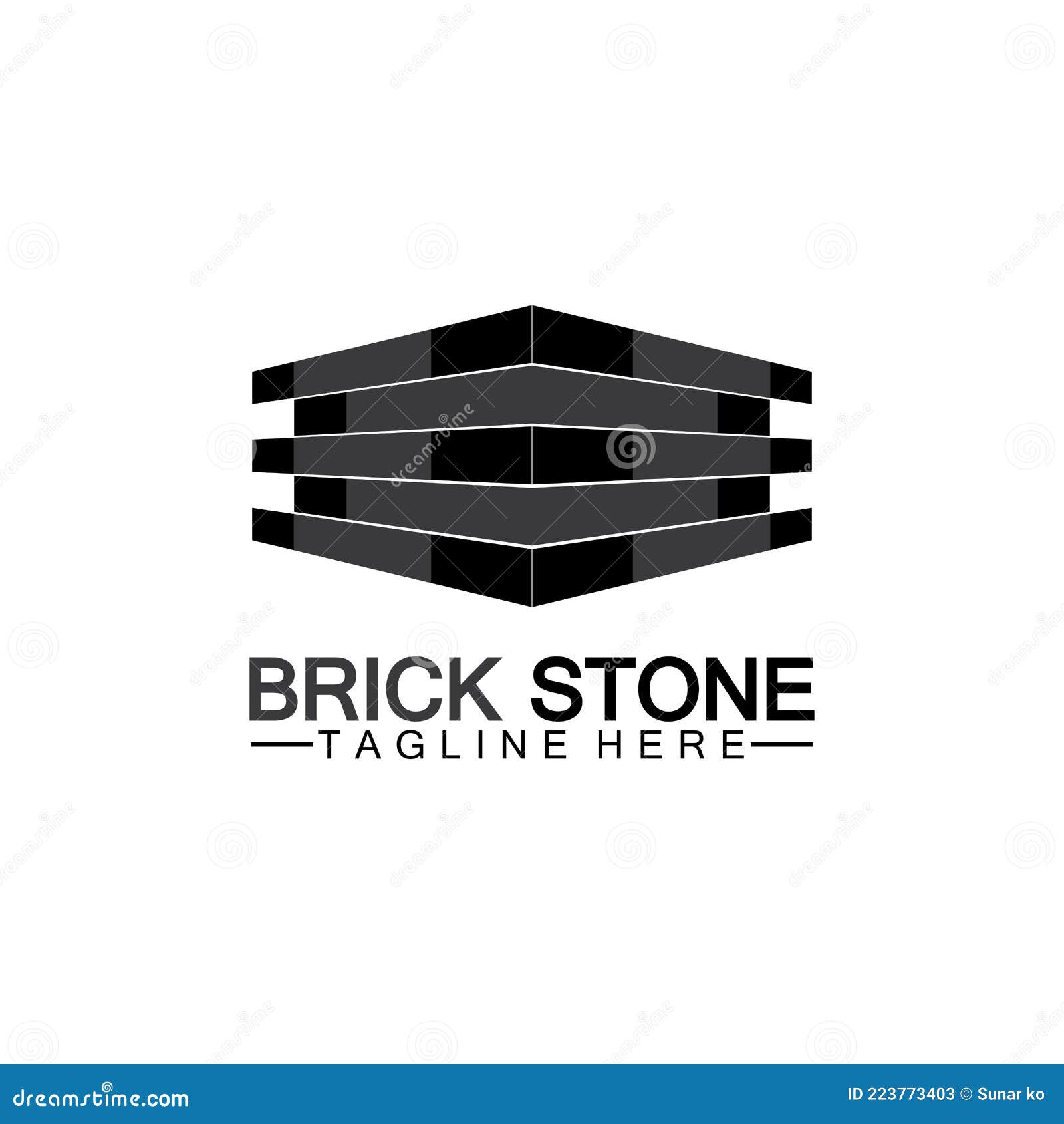 Brick Stone Logo Vector Icon Illustration Design Template Stock Vector ...