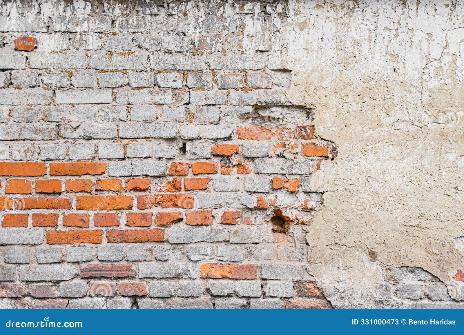 Brick Stone and Plaster Texture Wall Background Stock Image - Image of ...