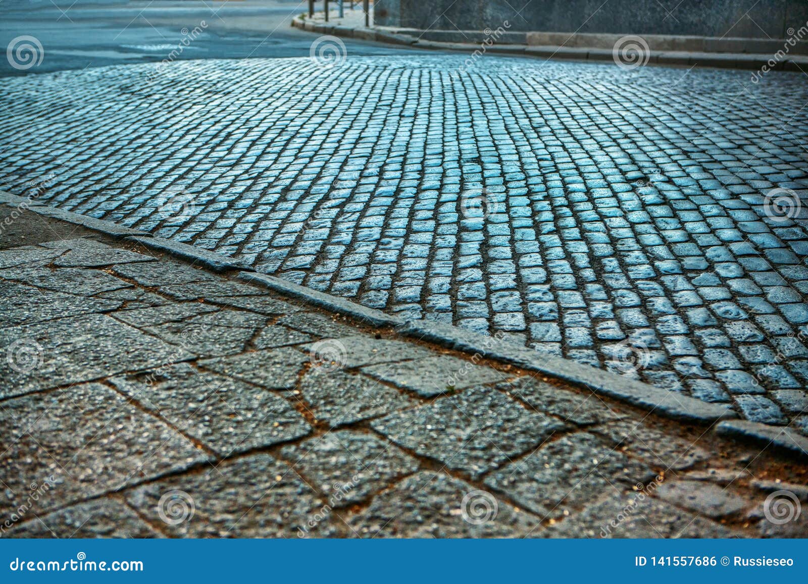 Brick stone street road stock photo. Image of brick - 141557686