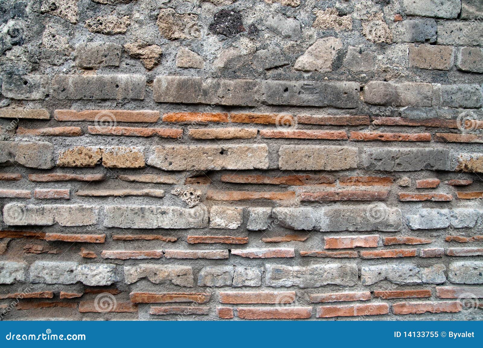 Brick and Stone Wall stock image. Image of rough, rock - 14133755