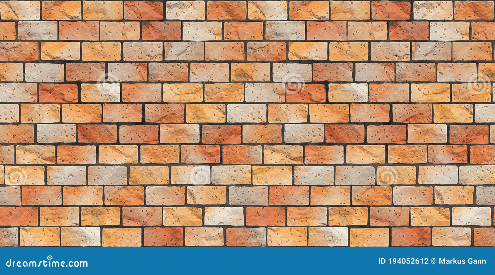 Brick Stone Wall Banner Background Seamless Texture Stock Photo - Image ...
