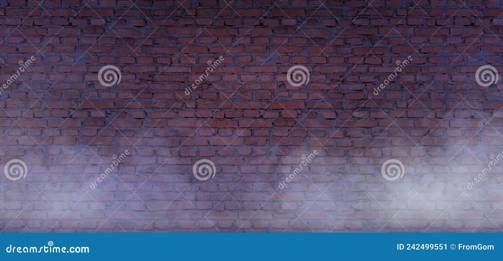 Brick Stone Wall Smoke Background. 3d Render Stock Illustration ...