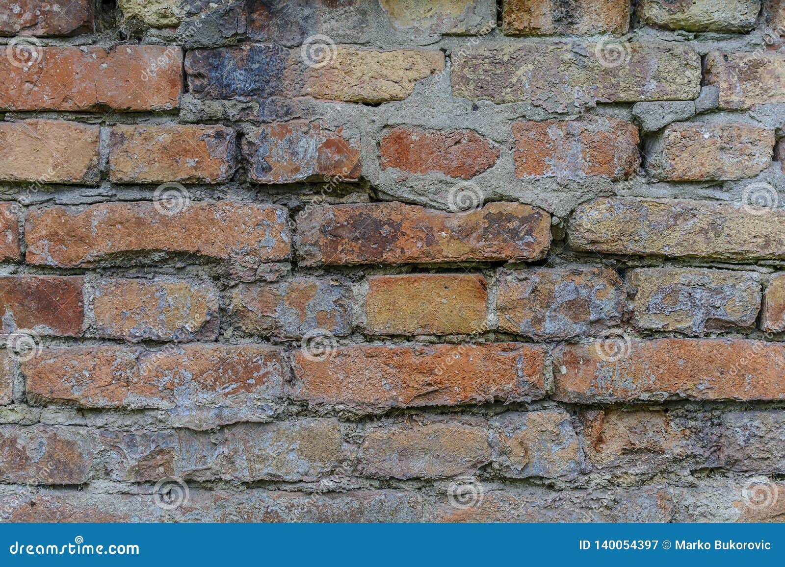 Brick Stonework with Plaster and Cement Aging Texture Stock Image ...
