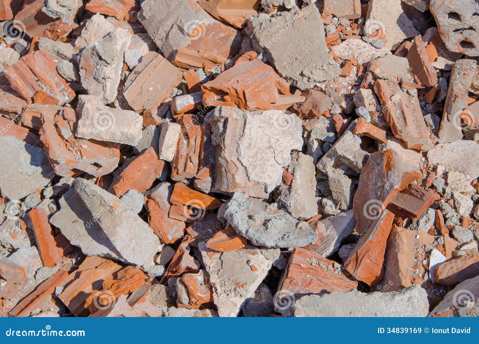 Brick Texture from Demolation Stock Image - Image of damage, paper ...