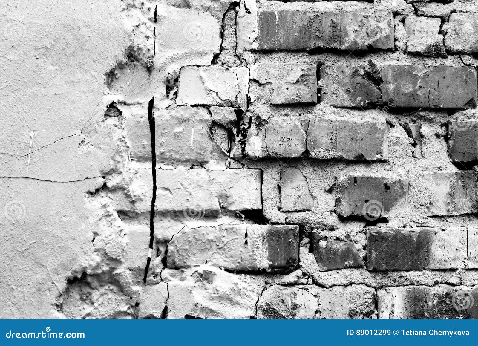 Brick Texture with Scratches and Cracks Stock Image - Image of graffiti ...