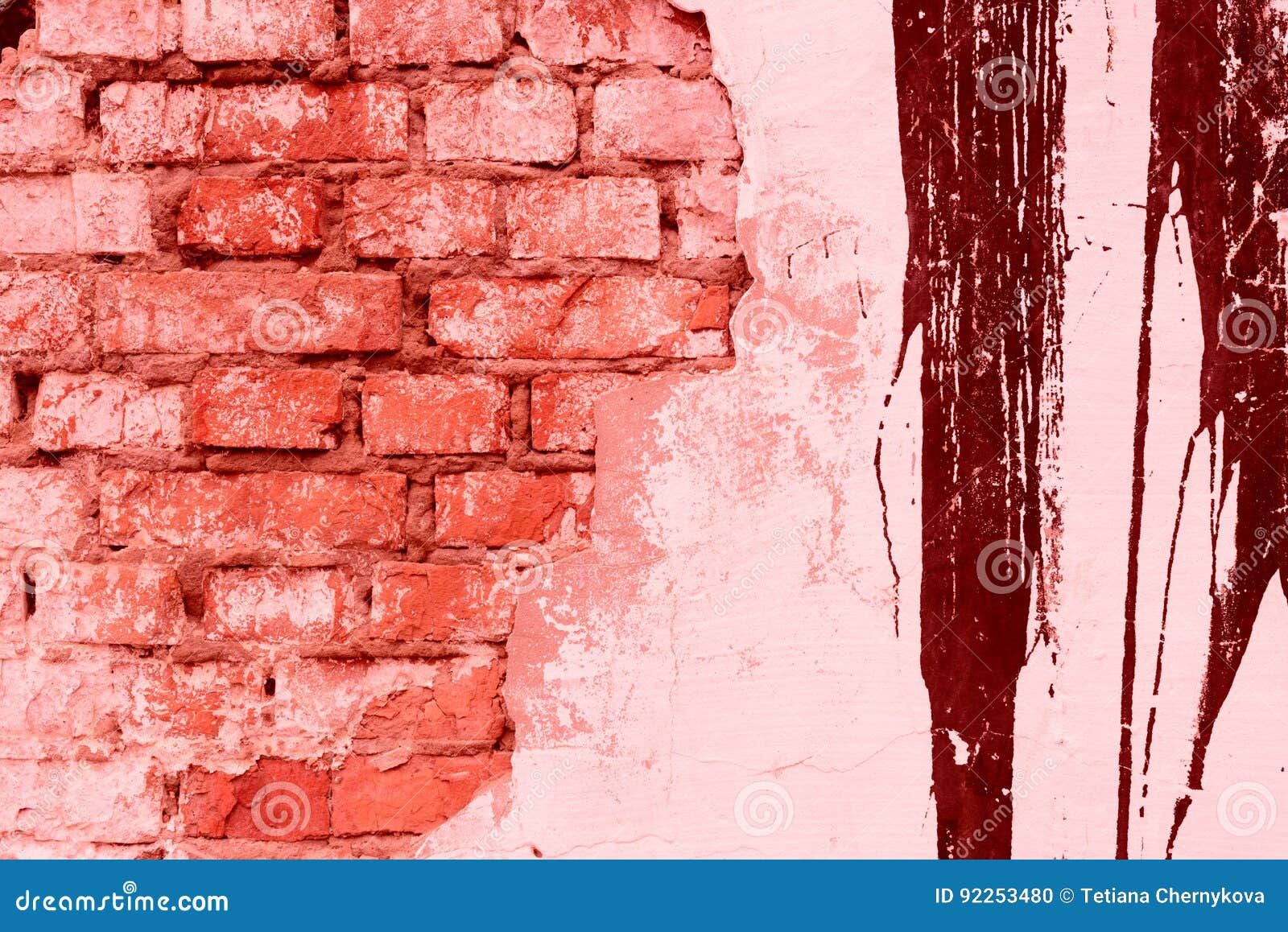 Brick Texture with Scratches and Cracks Stock Photo - Image of ...