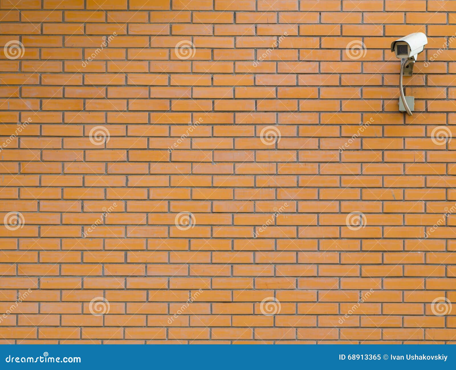 Brick Texture with Security Camera Stock Image - Image of building ...