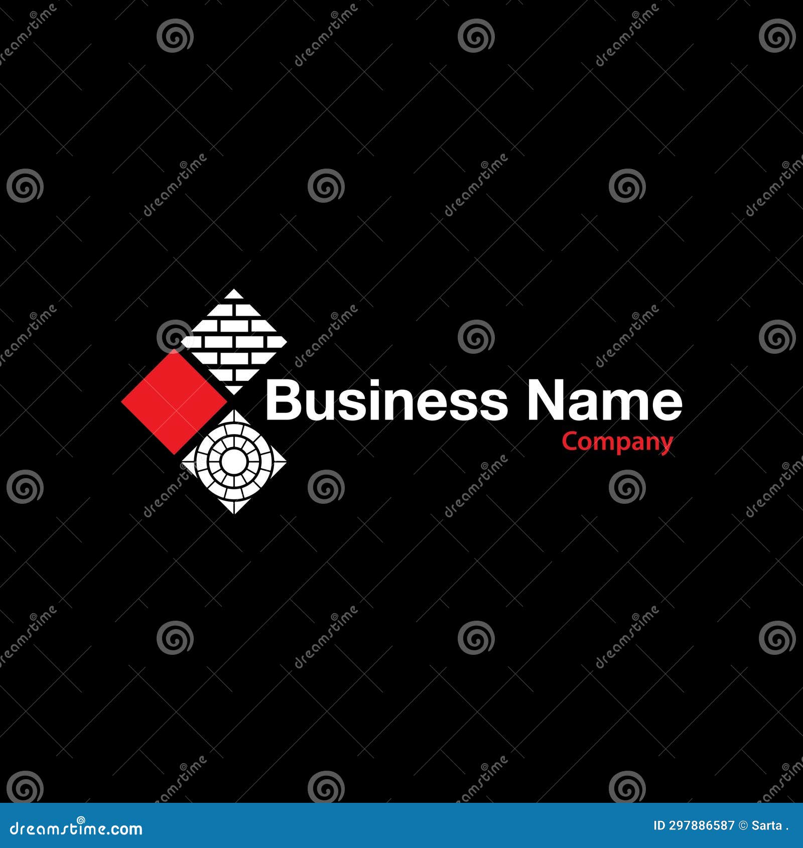 Brick Tile Construction Logo Vector Template 02 Stock Illustration ...
