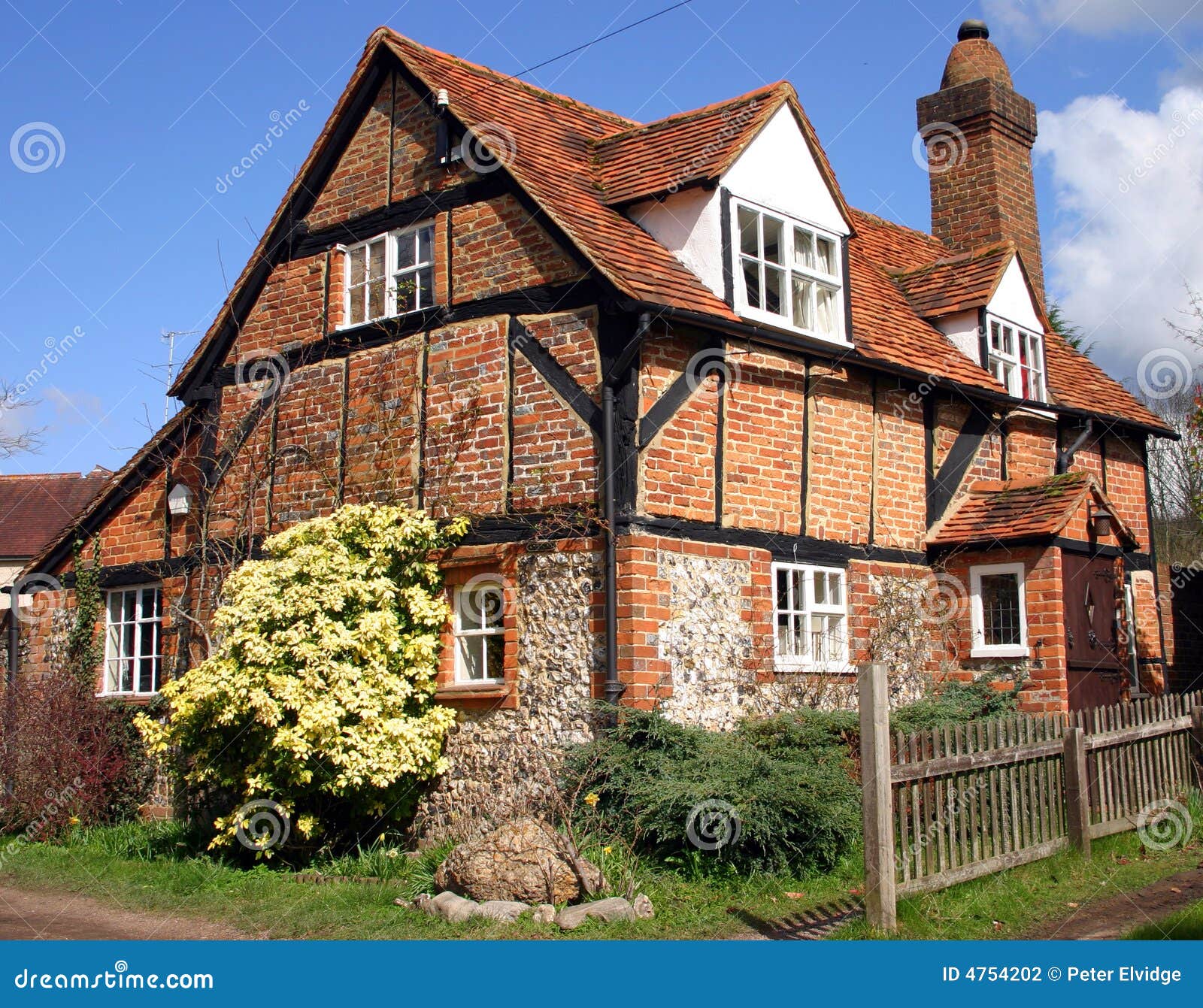 Brick and Timber Cottage stock photo. Image of medieval - 4754202