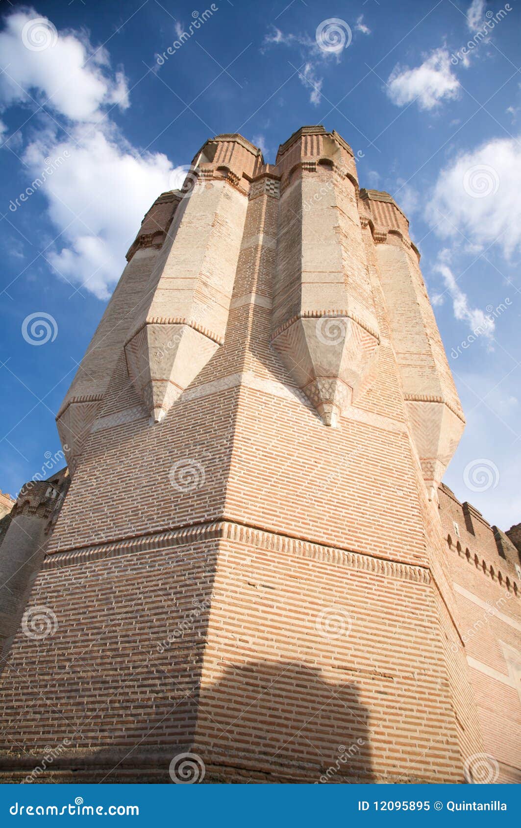 Brick tower of coca castle stock image. Image of europe - 12095895