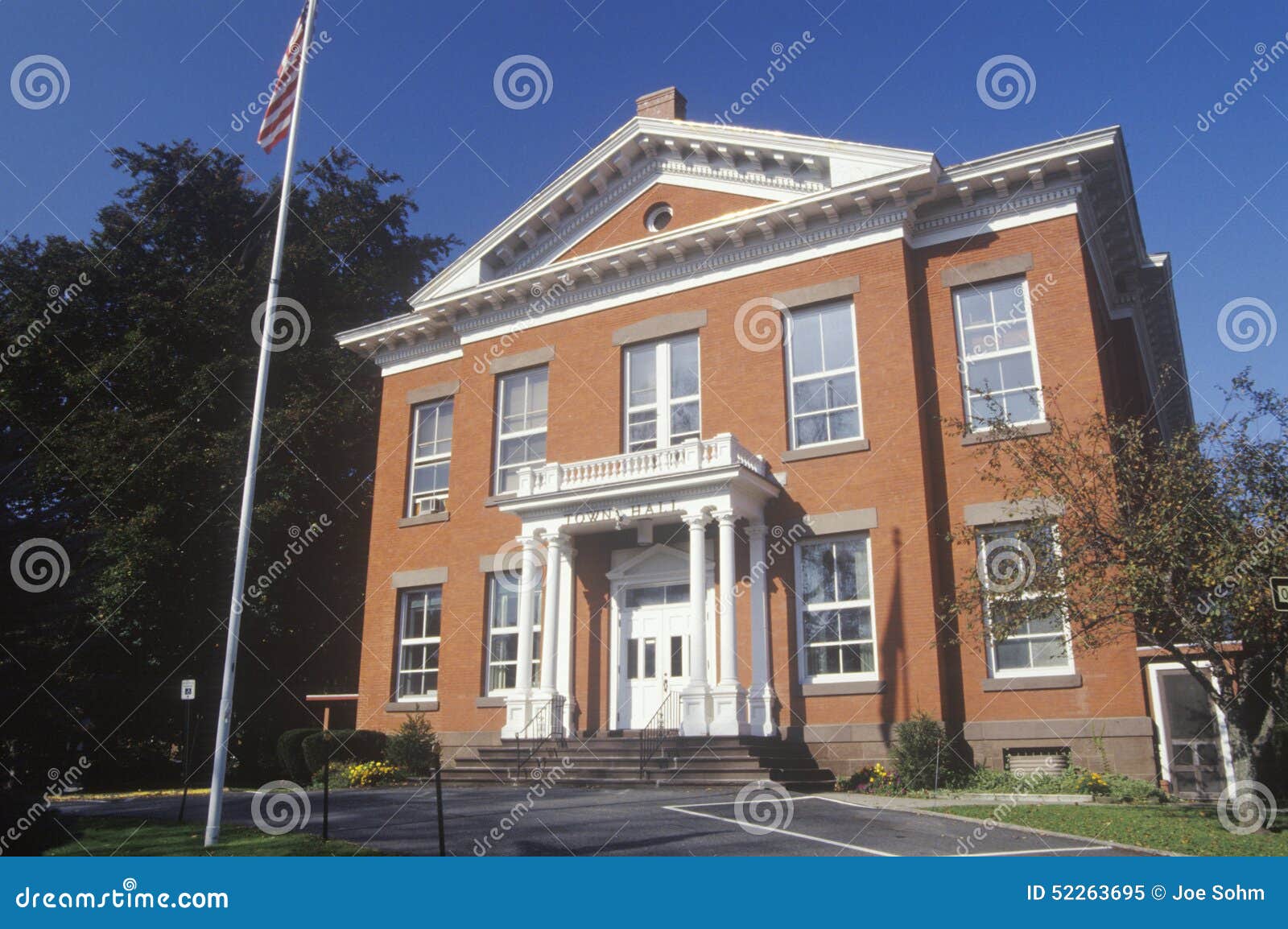 Brick Town Hall, Great Barrington, MA Stock Image - Image of towns ...