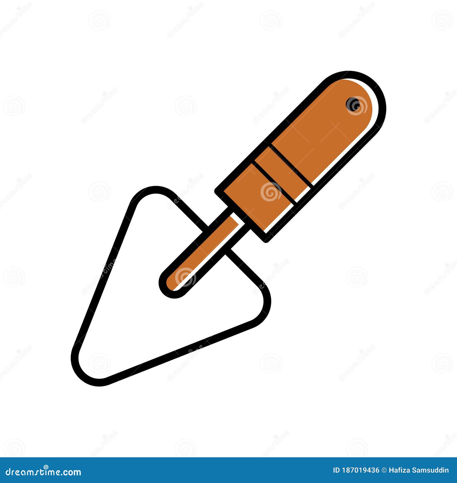 Brick Trowel. Vector Illustration Decorative Design Stock Vector ...