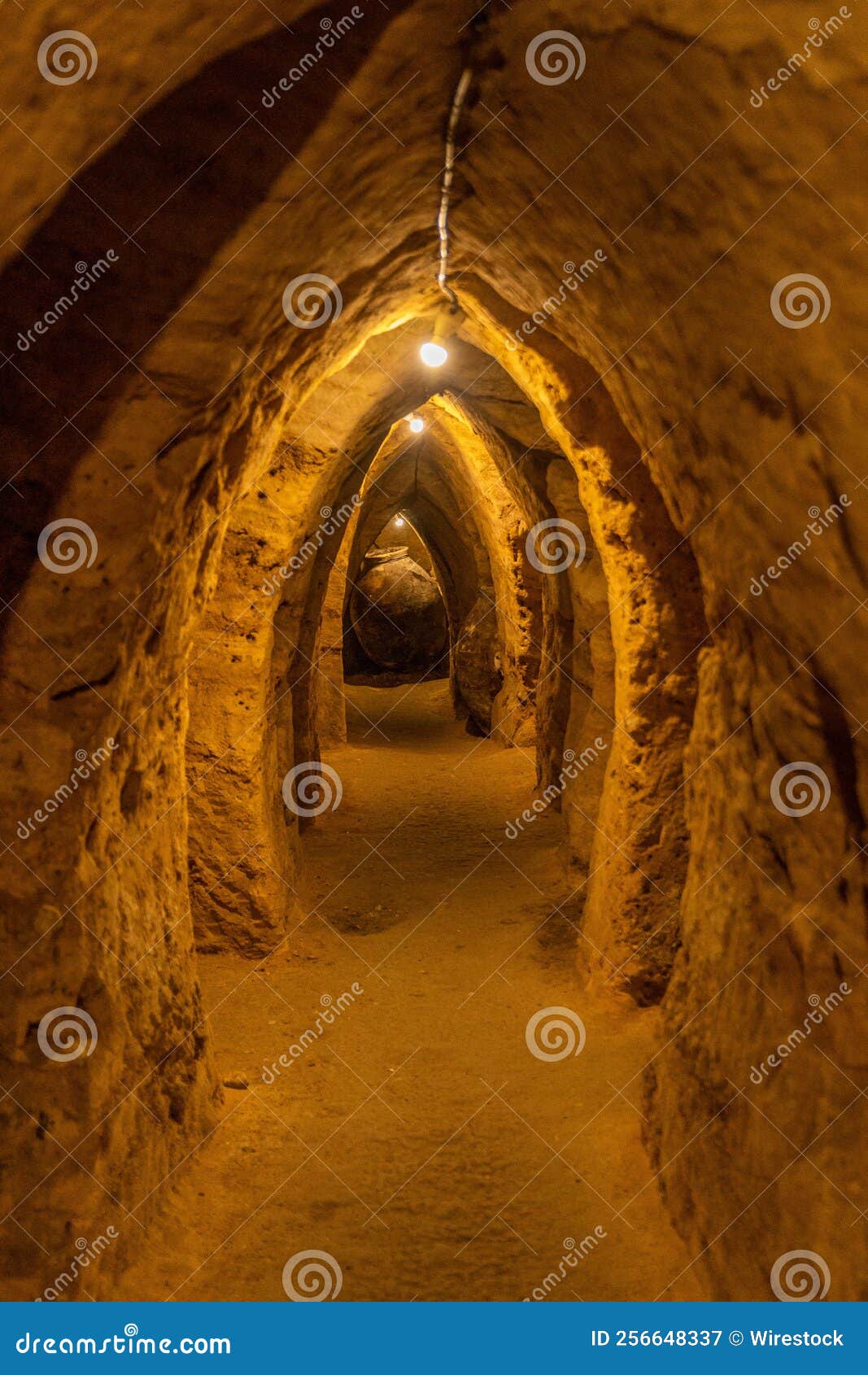 Brick Tunnel Cave in an Old House Stock Image - Image of brick ...