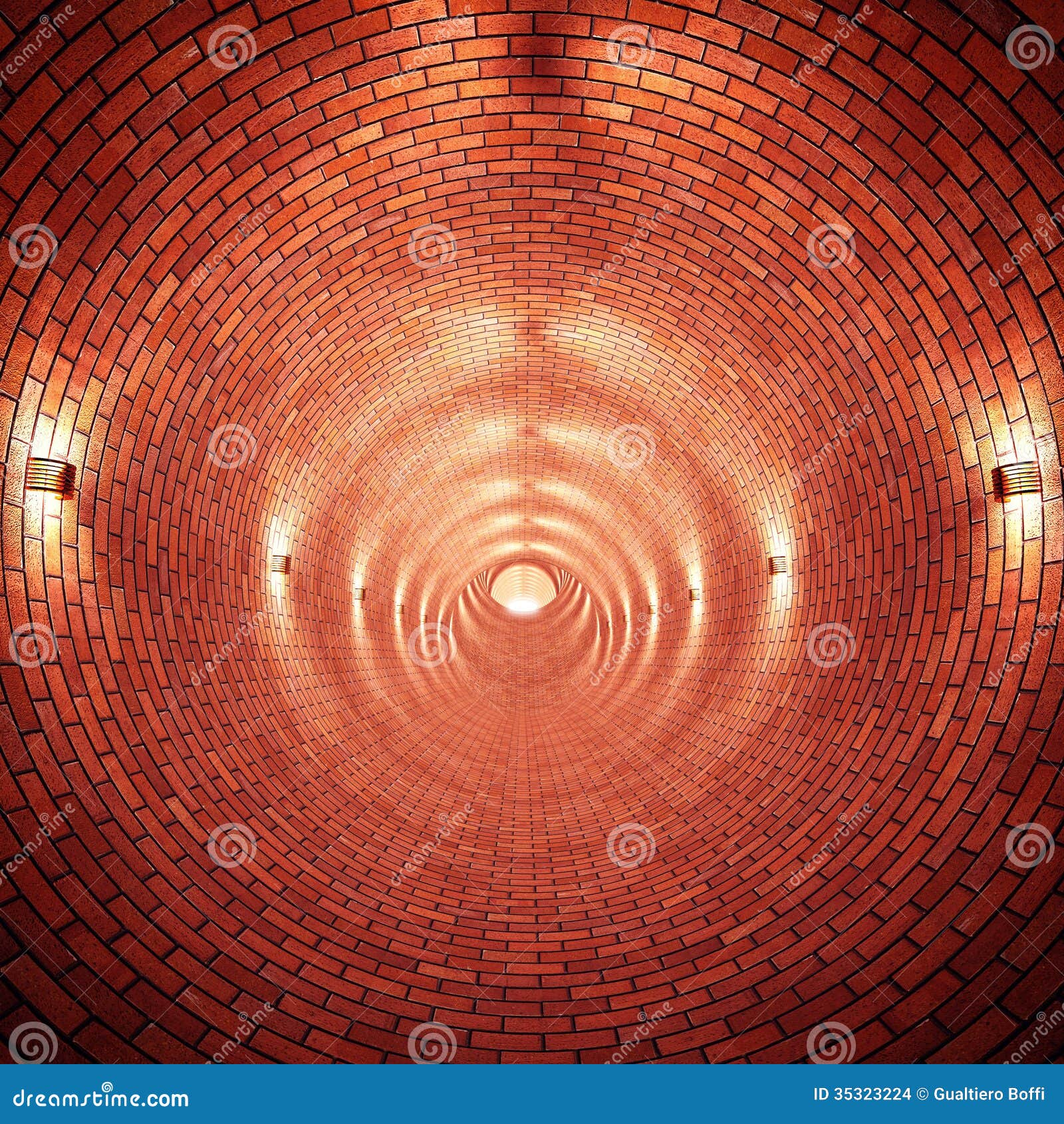 Brick Tunnel Background Stock Image | CartoonDealer.com #173091763
