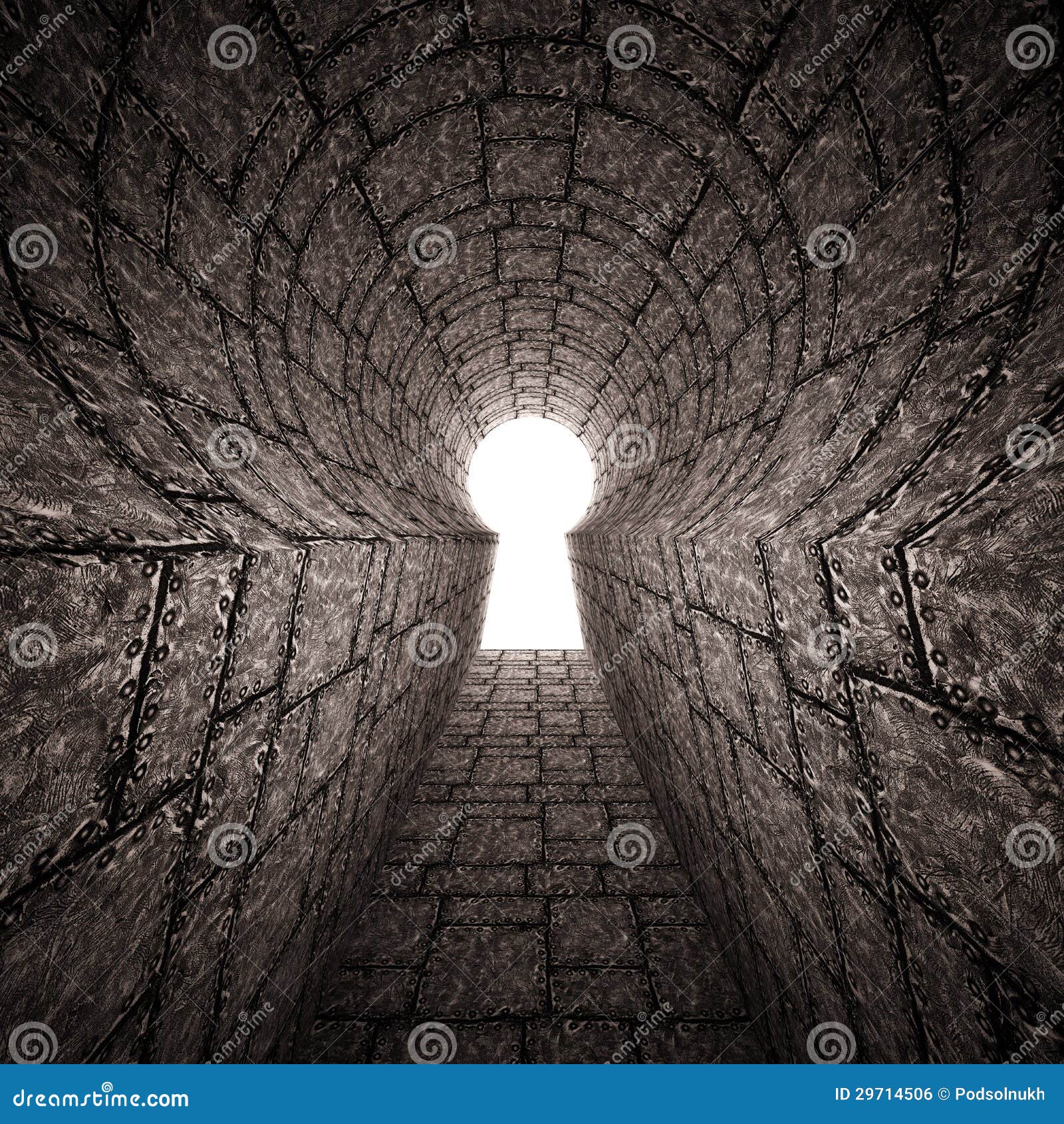 Brick keyhole stock photo. Image of labyrinth, purity - 29714506