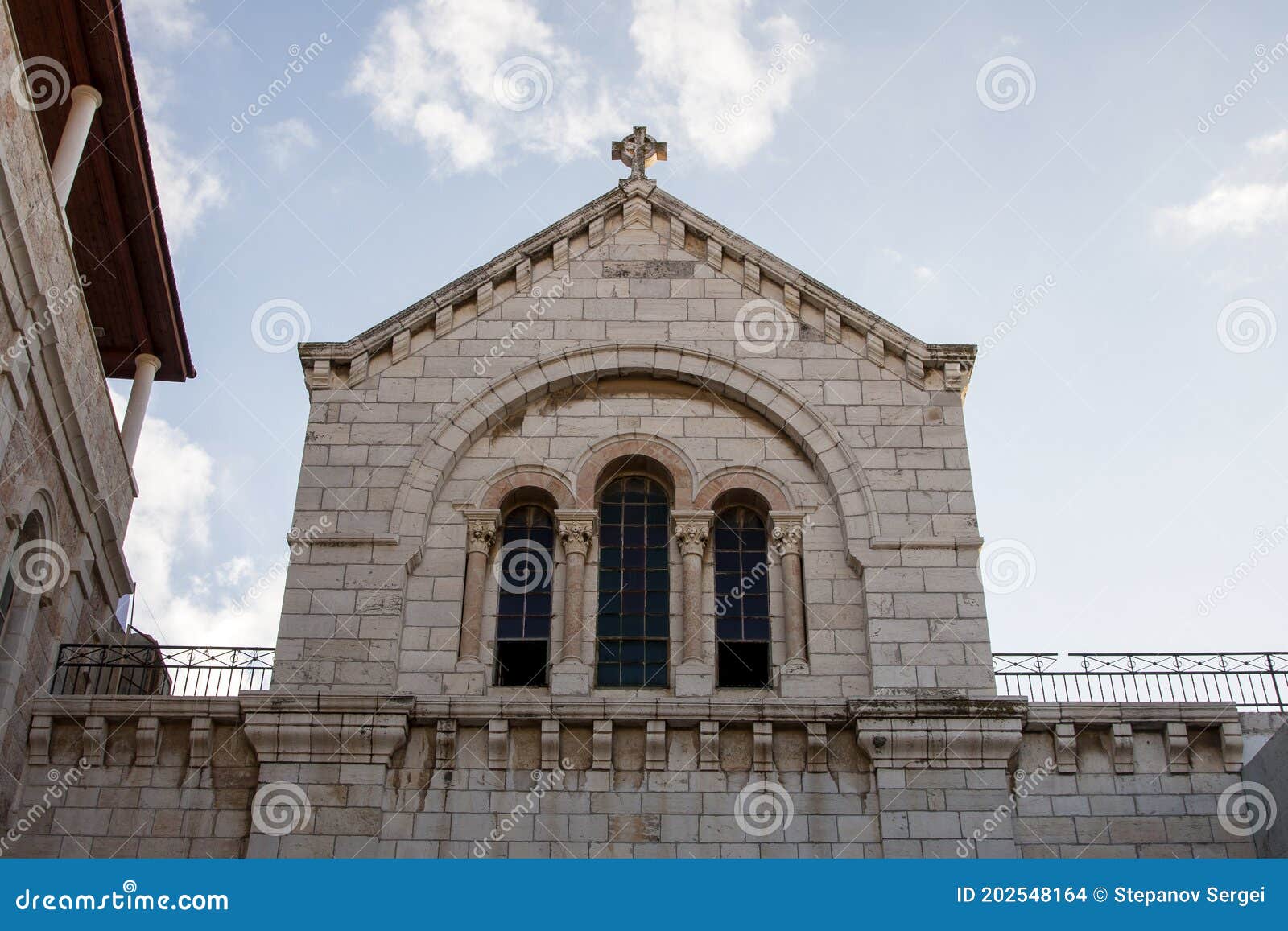 Brick turret with a cross stock photo. Image of city - 202548164