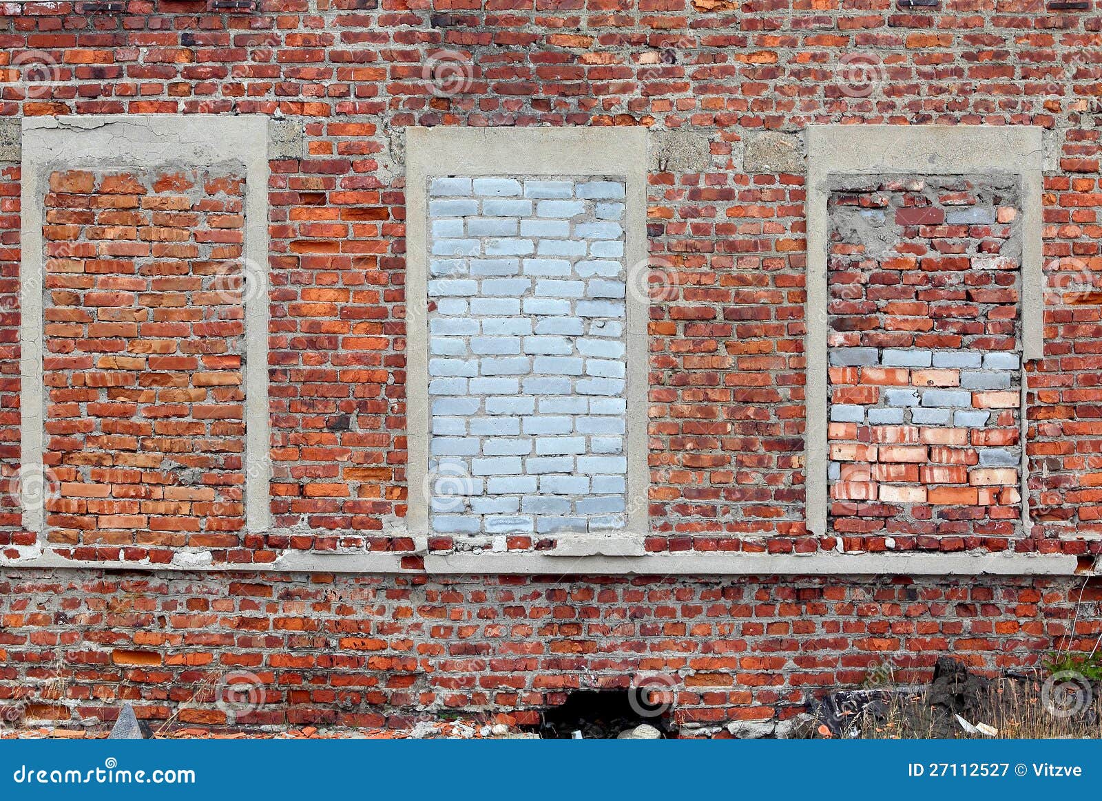 Brick up windows stock image. Image of wall, ruins, architecture - 27112527