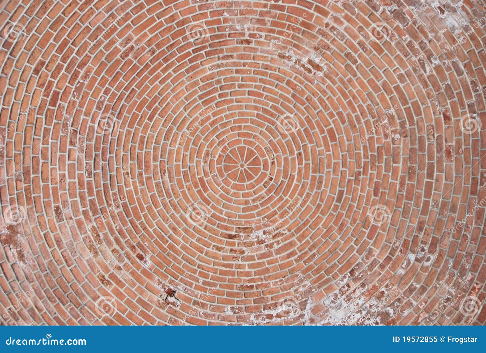 Red Brick Vault. Ceiling. Circular Pattern. Architectural Texture Stock ...