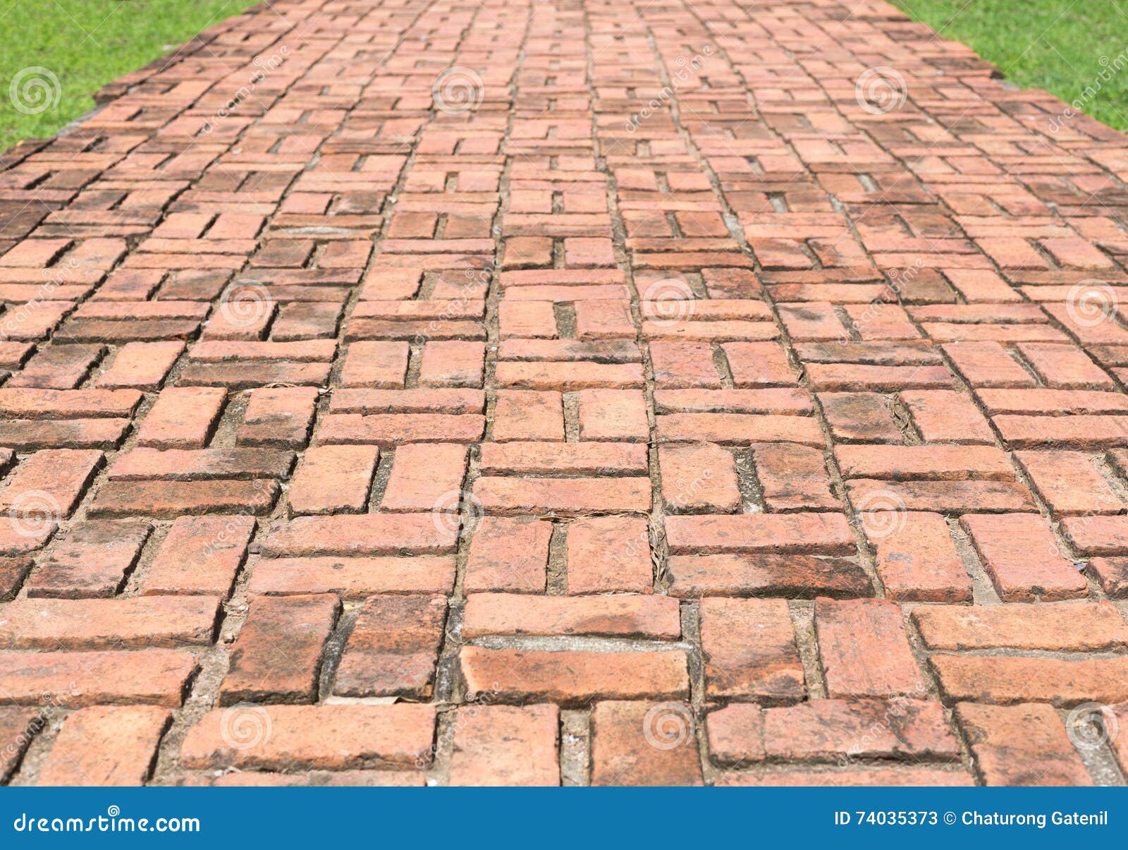 Brick walk way stock image. Image of construction, abstract - 74035373
