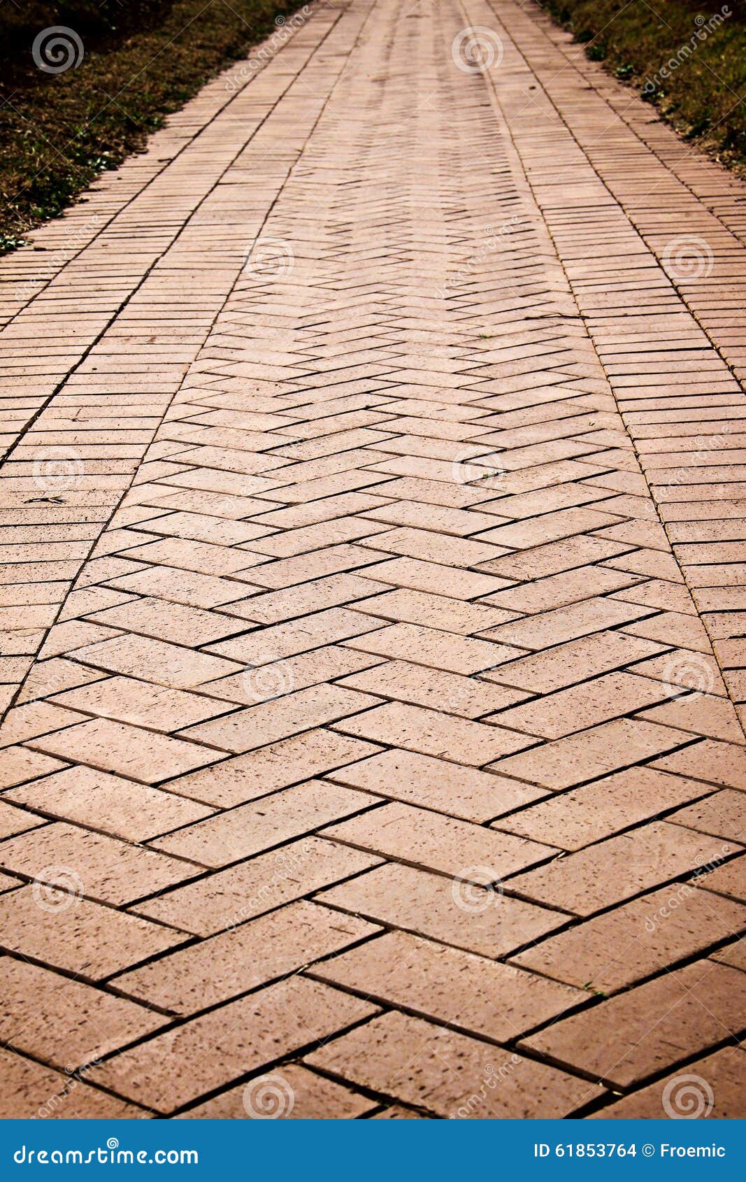 Brick walk way stock photo. Image of brick, material - 61853764