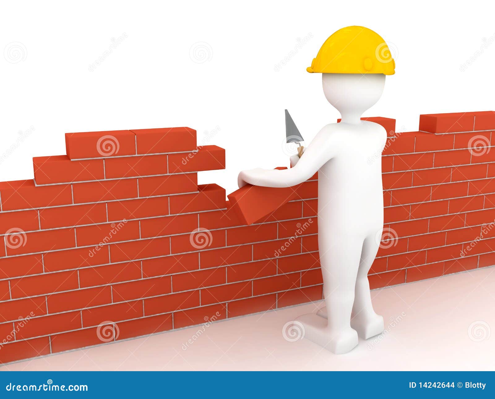 Brick Stacking, Bricklaying Icon Vector Illustration | CartoonDealer ...