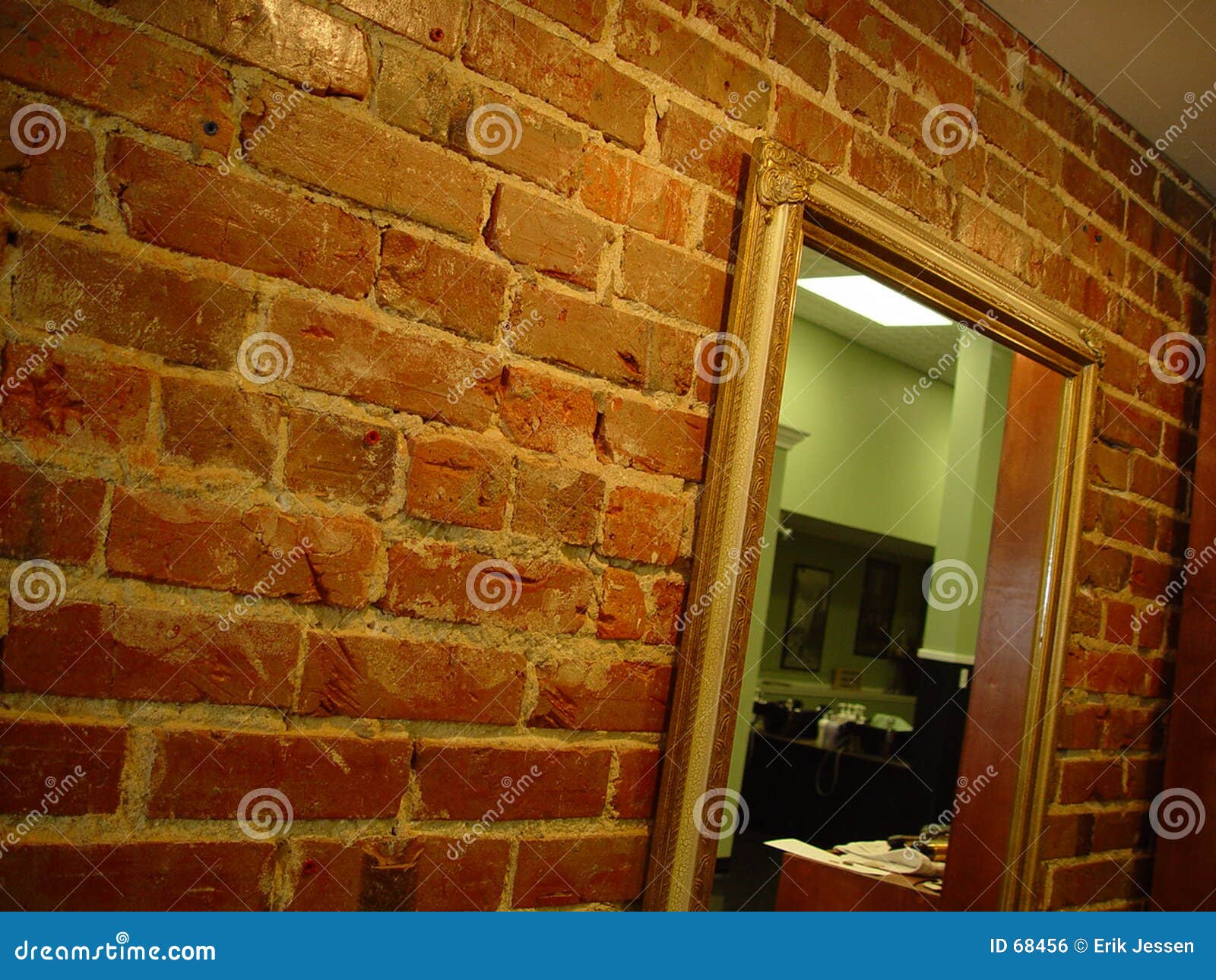 Brick wall stock photo. Image of reflection, hanging, angle - 68456