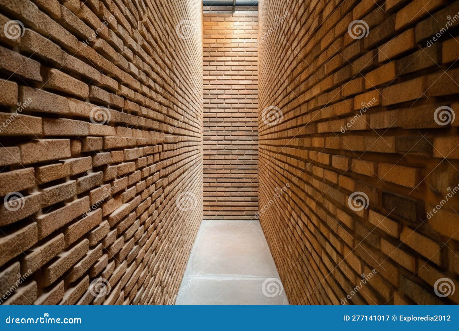 Brick Wall Alley Dead End stock illustration. Illustration of vintage ...