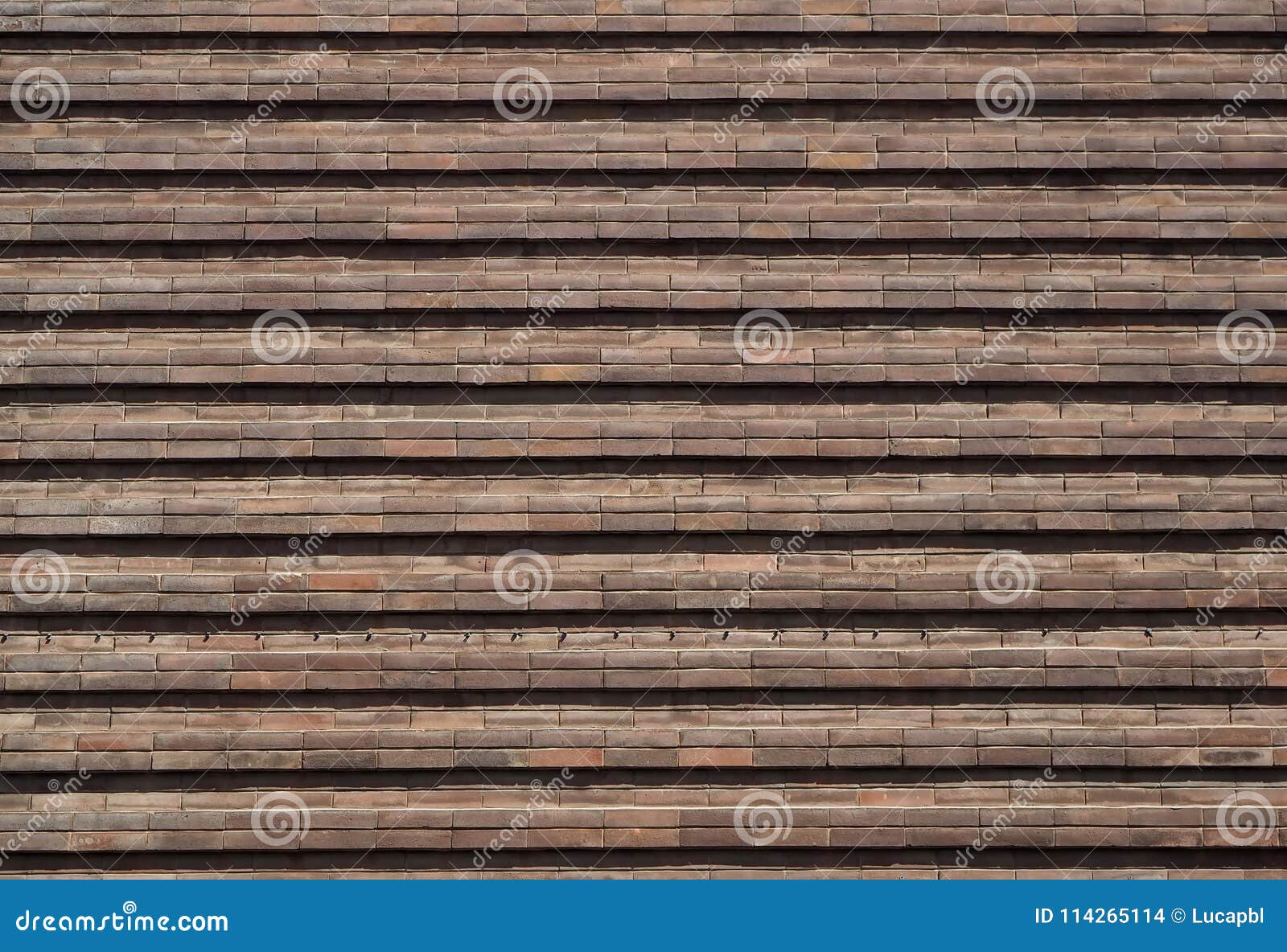Brick Wall with Alternating Embossed Rows Every Two Horizontal Rows of ...