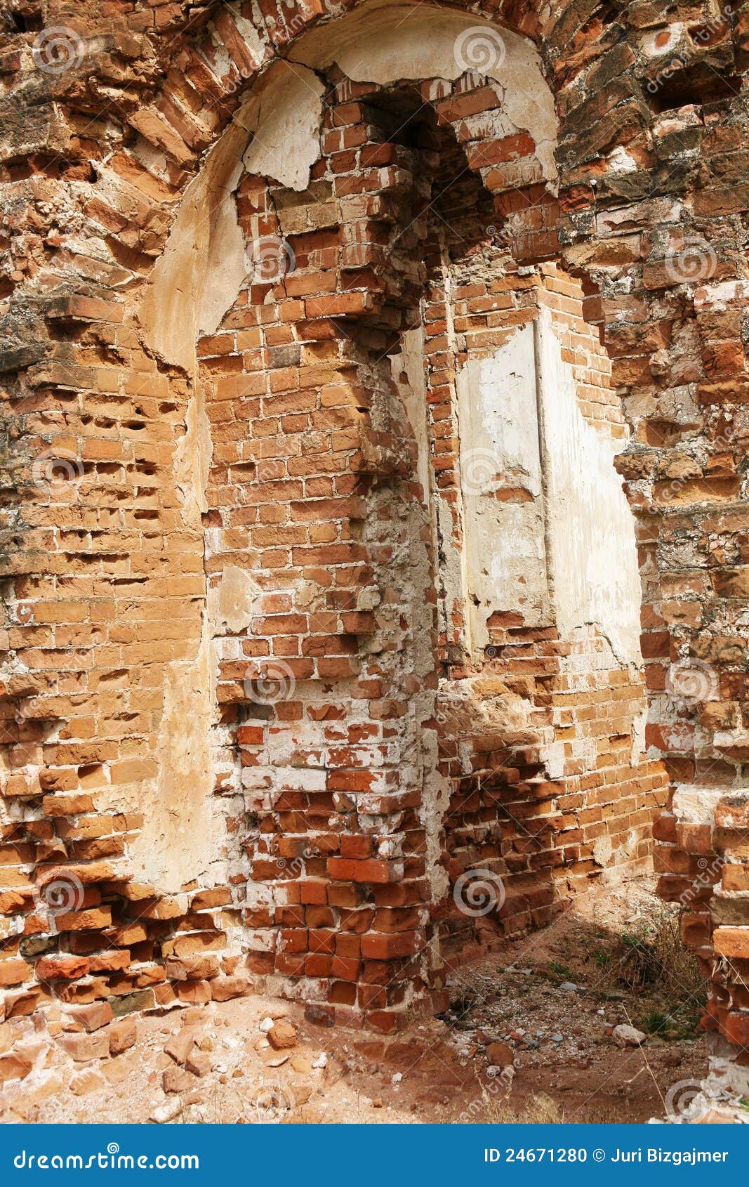 Brick Wall of an Ancient Building Stock Photo - Image of cement ...
