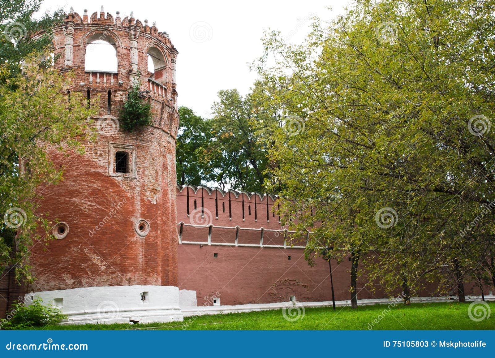 Brick Wall of an Ancient Monastery Stock Image - Image of stone, summer ...