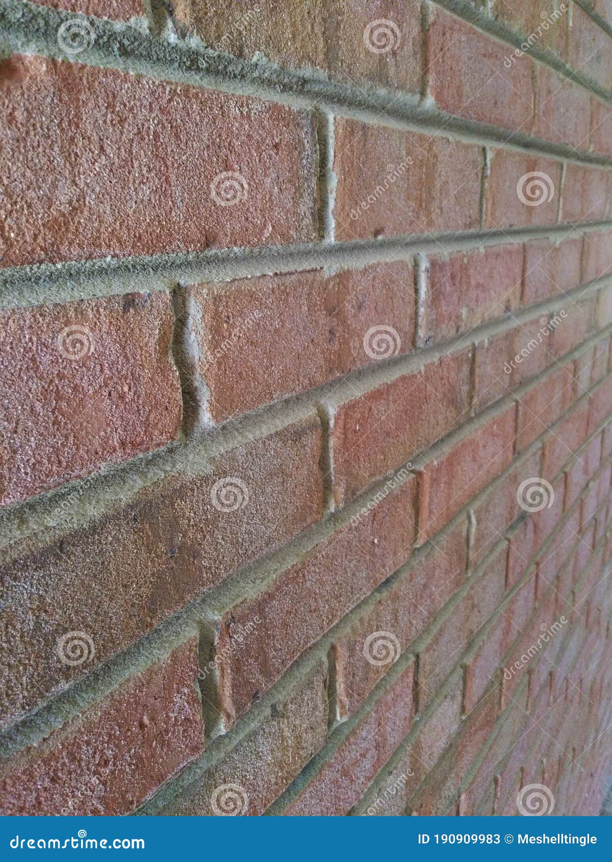 Brick wall angled view stock image. Image of brick, mortar - 190909983