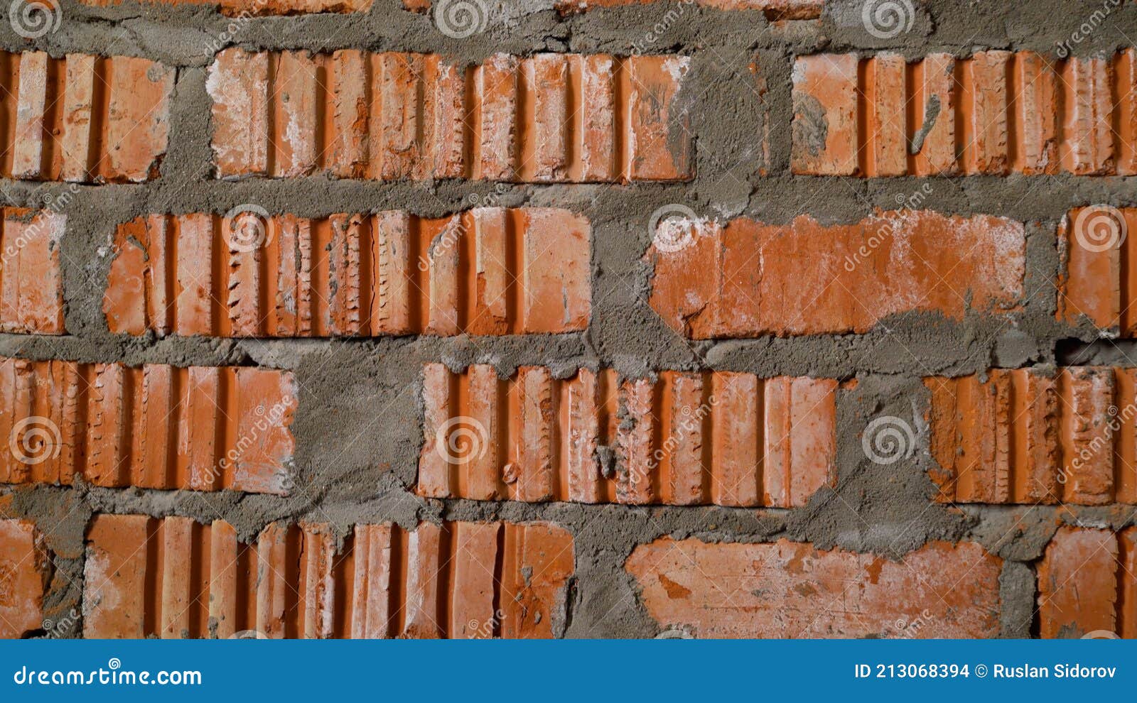 Brick Wall of an Apartment Building Under Construction. Brick Wall in ...
