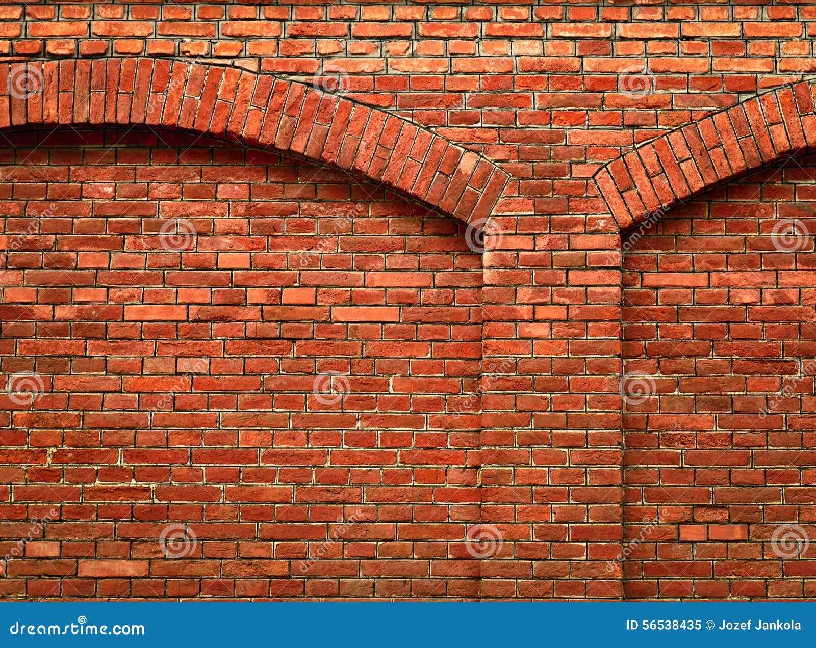 Brick wall with arch stock illustration. Illustration of abstract ...