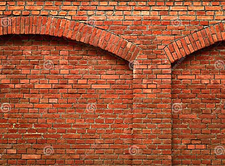 Brick wall with arch stock illustration. Illustration of abstract ...