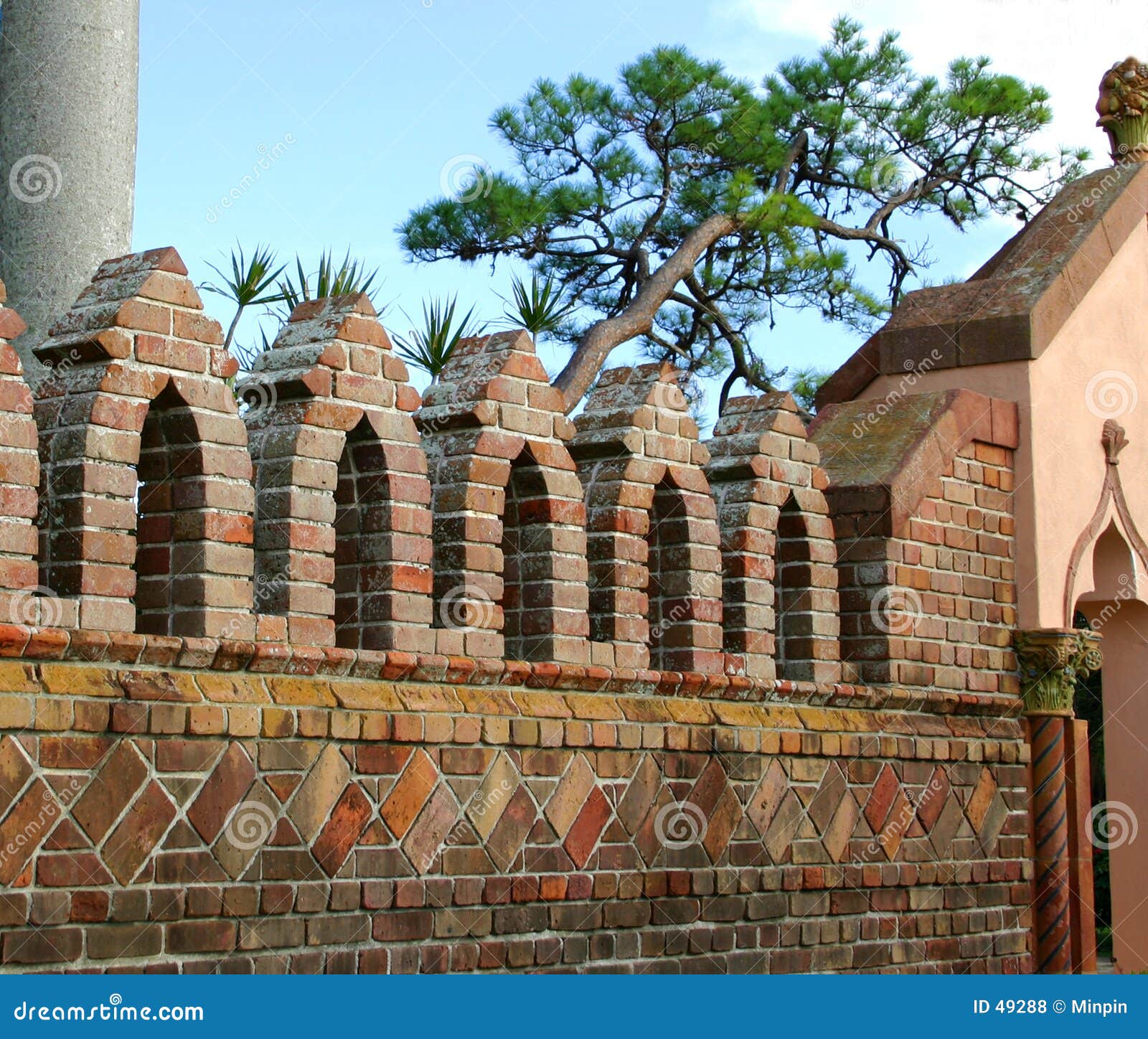 Brick Wall With Arches Picture. Image: 49288