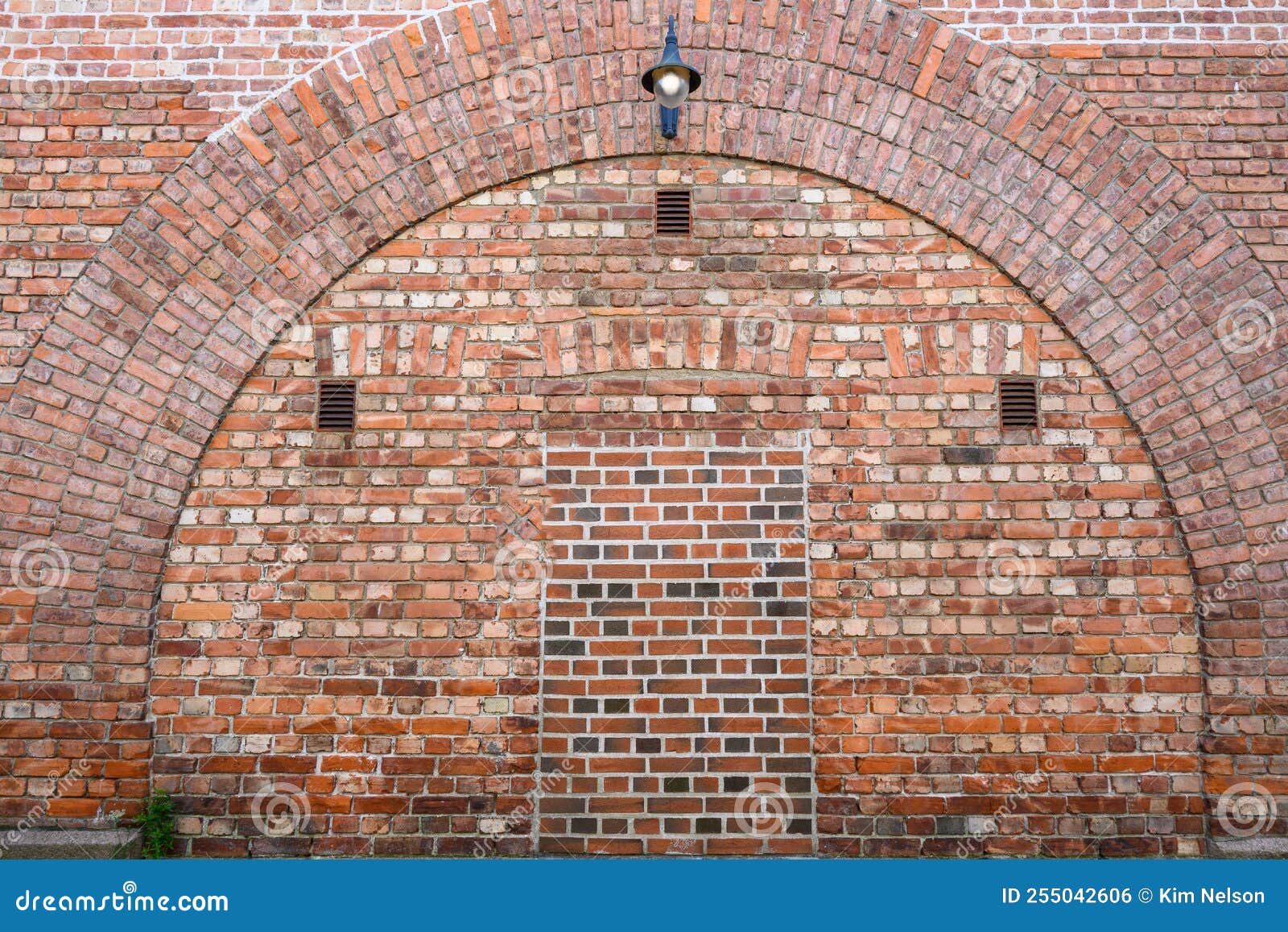 Brick Wall with Arches and Bricked Up Doorway, As a Patterned ...