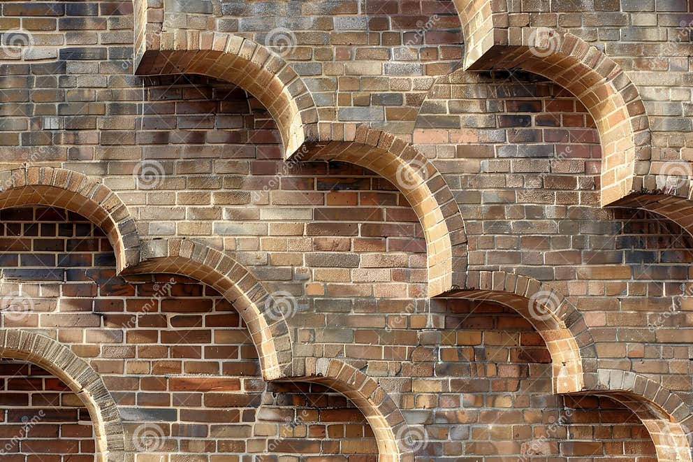 A Brick Wall with Arches Built into it, Creating a Distinctive ...